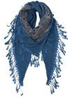 Womens Winter Triangle Scarf Hip Scarf Cover-up Lace Finish Scarf with ...