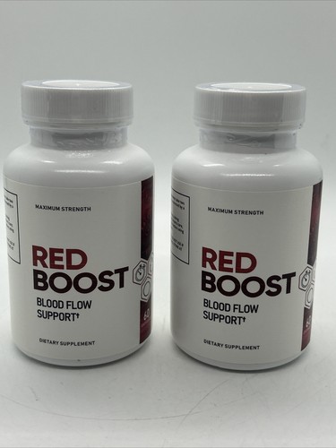 (2 Pack) Red Boost, Red Boost Blood Flow Support Pills for Men (120 ...