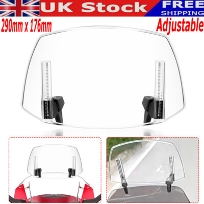 Motorcycle Clip On Windshield Extension Motorbike Wind Screen Deflector ...