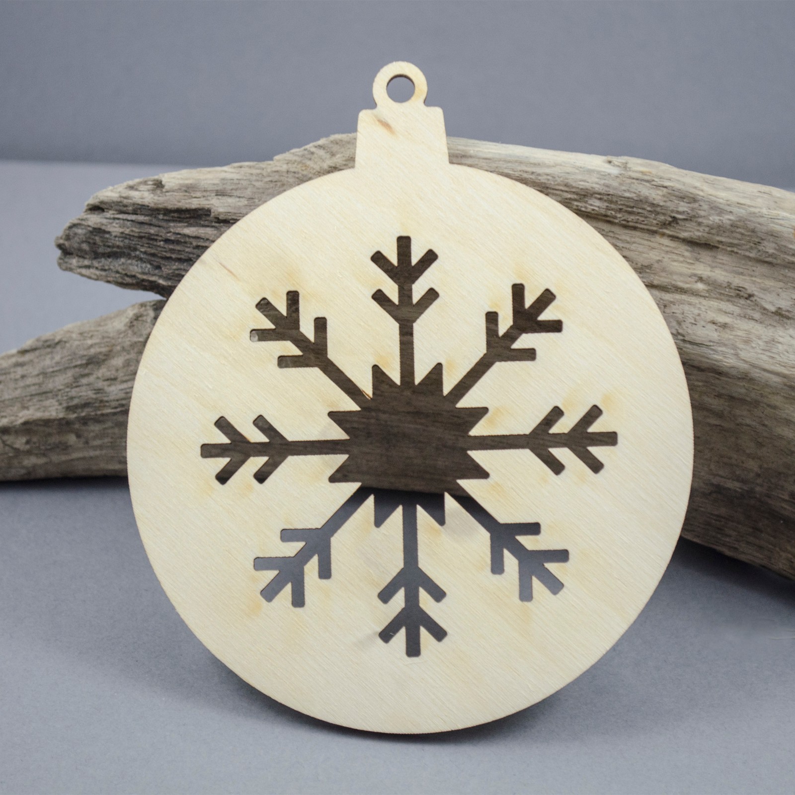 10cm Baubles Christmas Tree Decoration MDF Birch Plywood Laser Cut ...