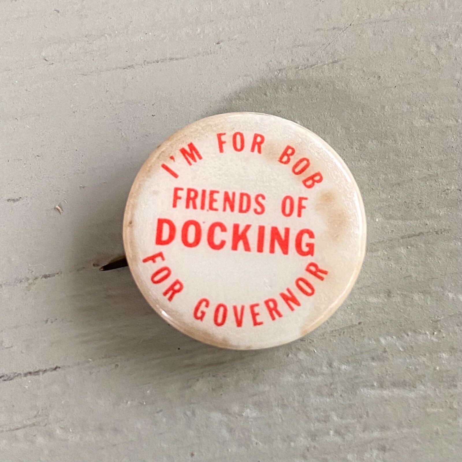 Vintage Robert Docking Kansas Governor Pinback Button Friends of ...