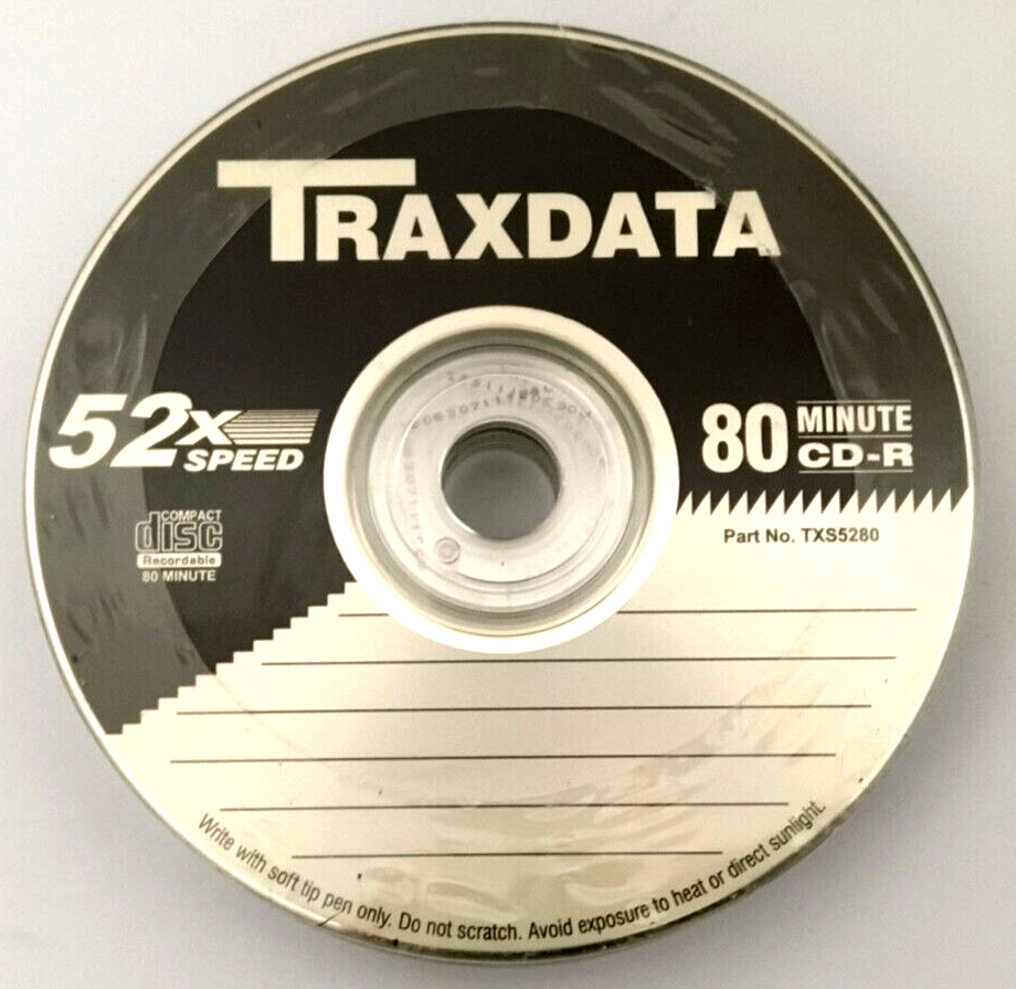 TRAXDATA TXS5280 CD-R DATA - Retro 80 Mins 10 PACK 700MB / 52X - NEW ...