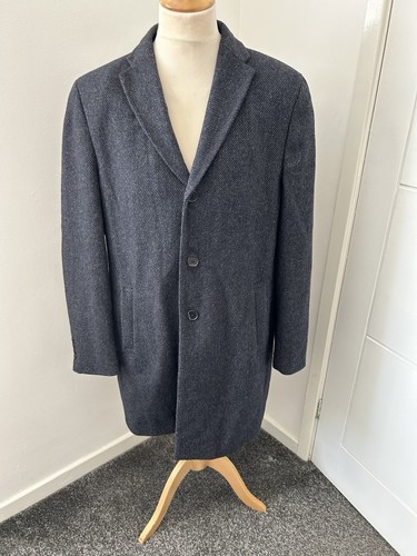 Next Signature Italian Fabric Wool Blend Winter Coat Overcoat Large L ...
