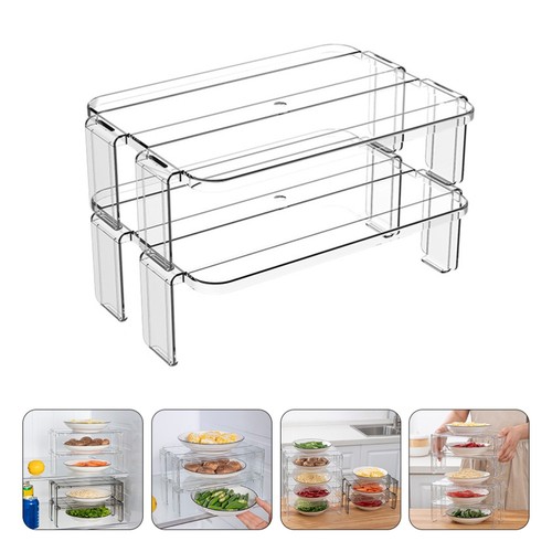 2 Pcs Refrigerator Shelf Freezer Rack Fridge Organizer Kitchen Storage ...