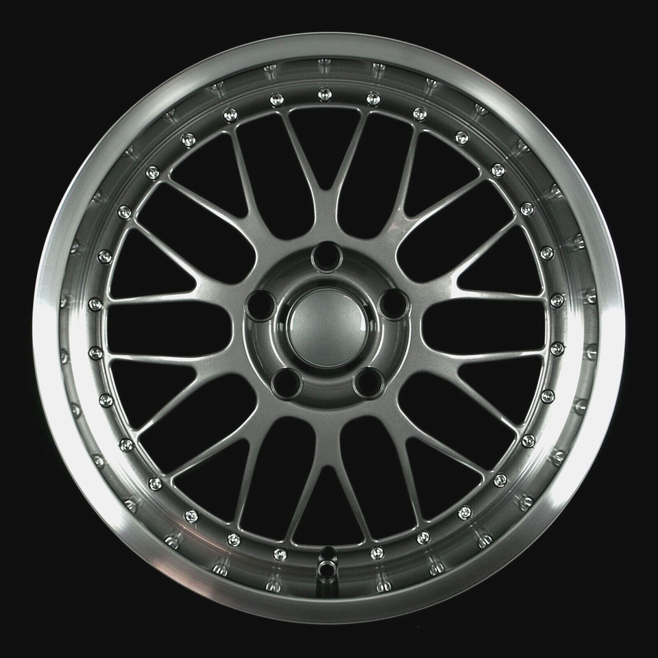 18 Inch 5x120 Wheels Rims 18x8.0 Square Set ET35 Fits BMW E90 E91 E92 ...