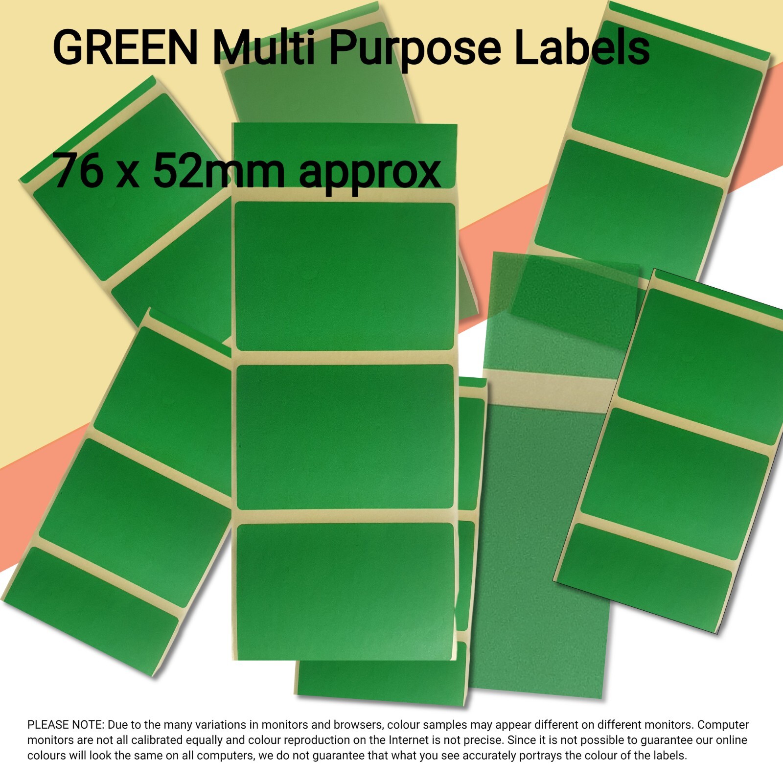 Coloured Labels | colour Coding Labels | 50 stickers 10 each colour ...