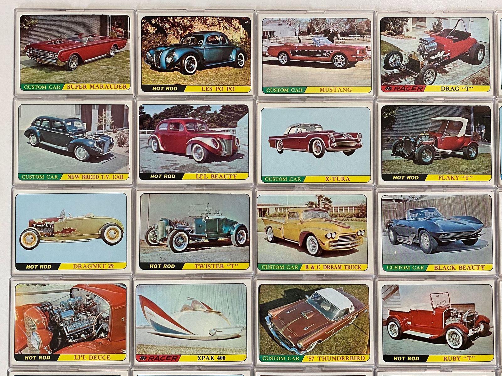 Hot Rods Topps 1968 George Barris Custom Cars Vintage Trading Card Set ...