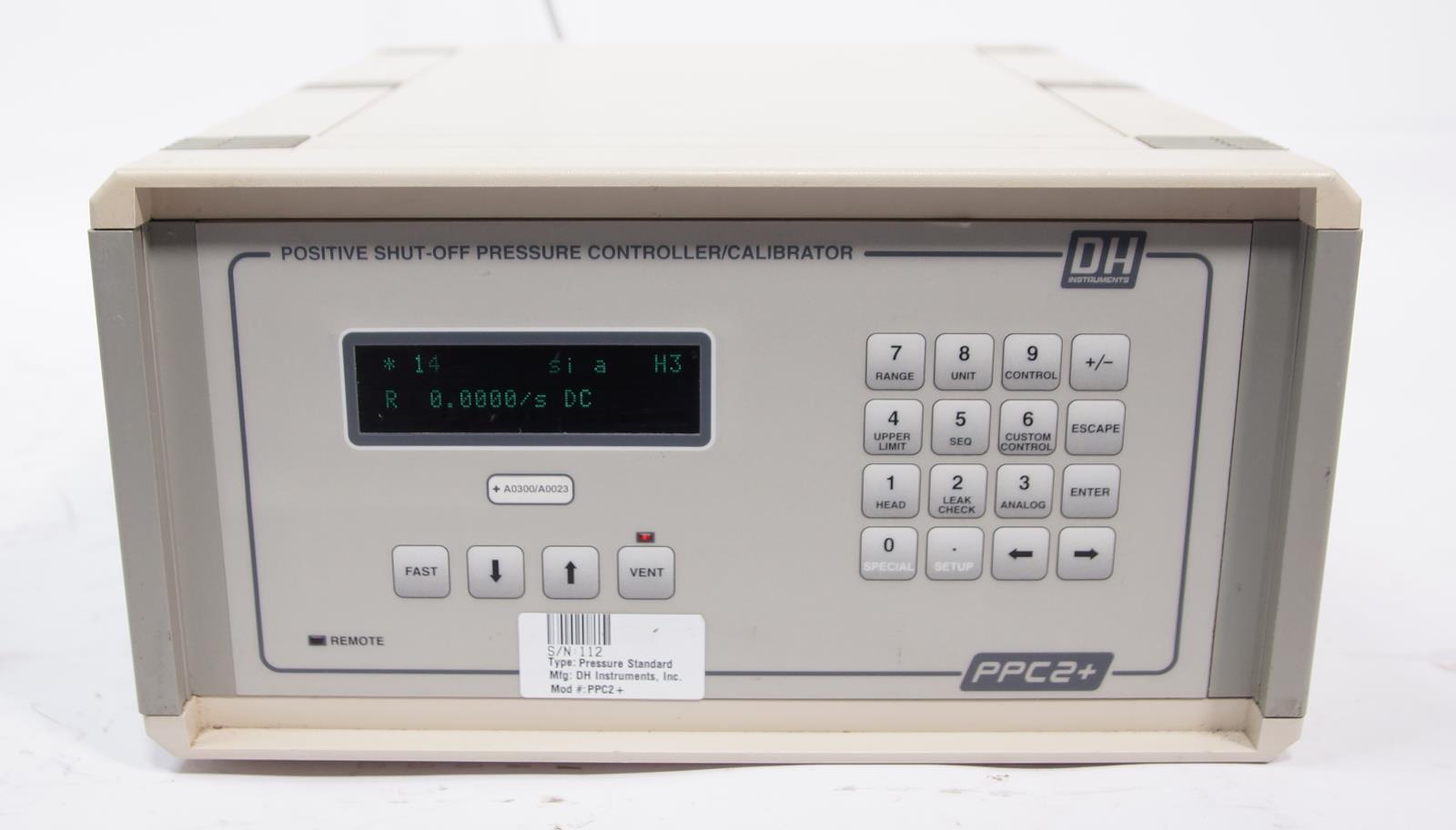 Fluke / DHI PPC2+ Automated Pressure Controller / Calibrator 300 psia ...