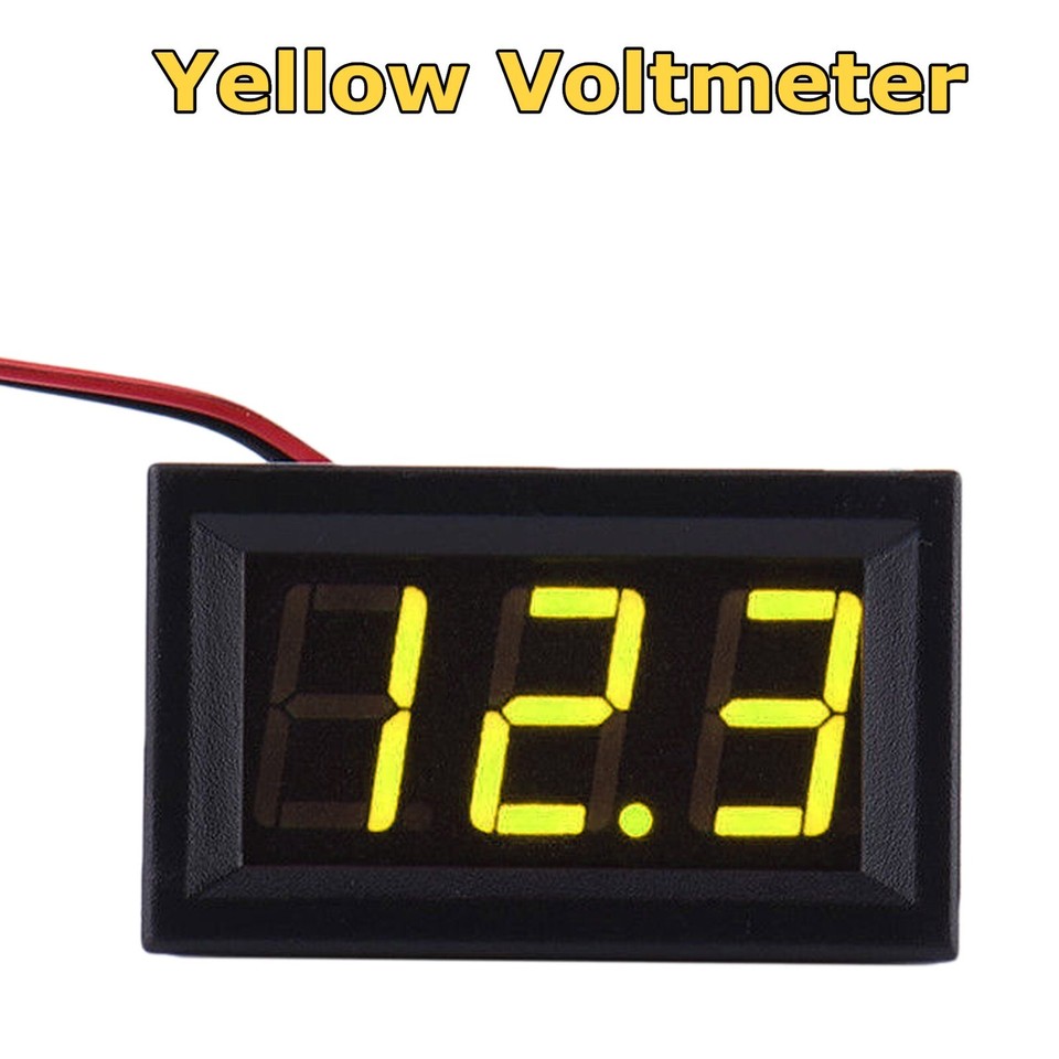 LED 12V ~ 24V Digital Display Voltmeter Car Motorcycle Voltage Gauge ...