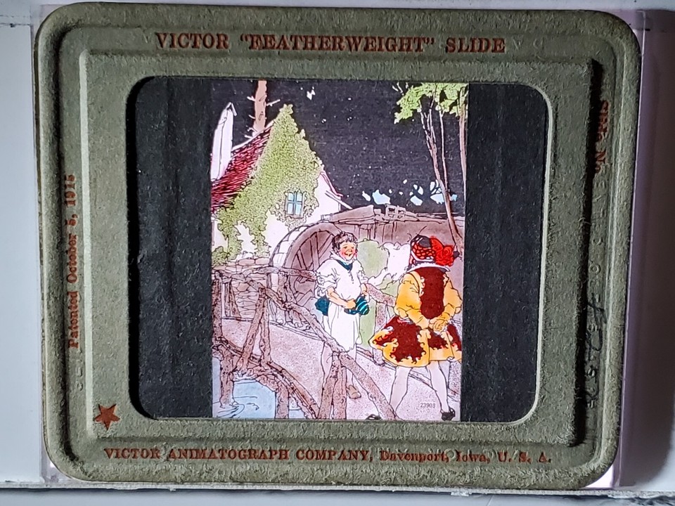 Two People on A Bridge, NO LABEL, Victor Magic Lantern Glass Slide | eBay