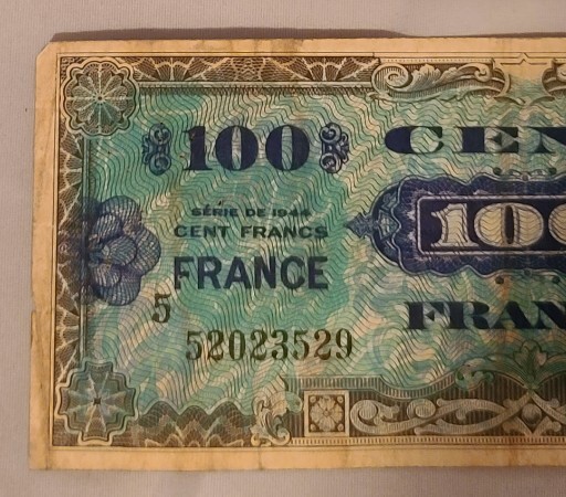 France 1944 Allied Payment Certificate..100 francs Bank Note | eBay