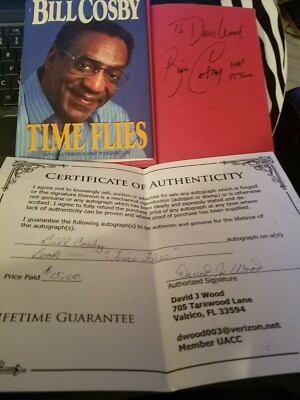 AUTOGRAPHED Bill Cosby Signed First Edition Book "Time Flies" AUTOGRAPH ...