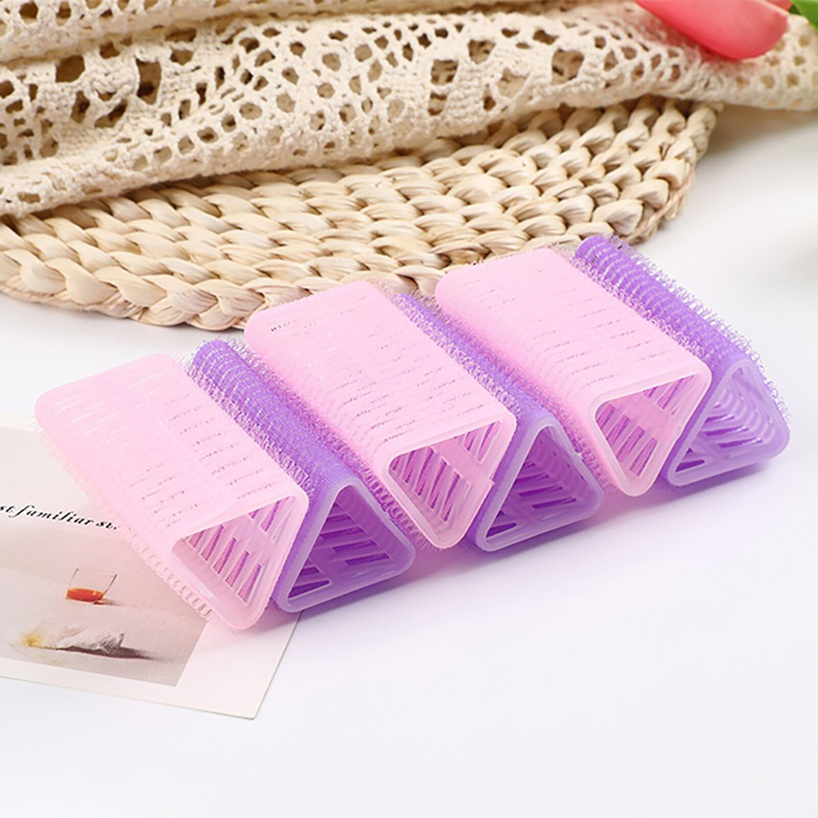 Self-adhesive Triangle Bangs Roller Women Curling Fluffy Air Bang Clips ...