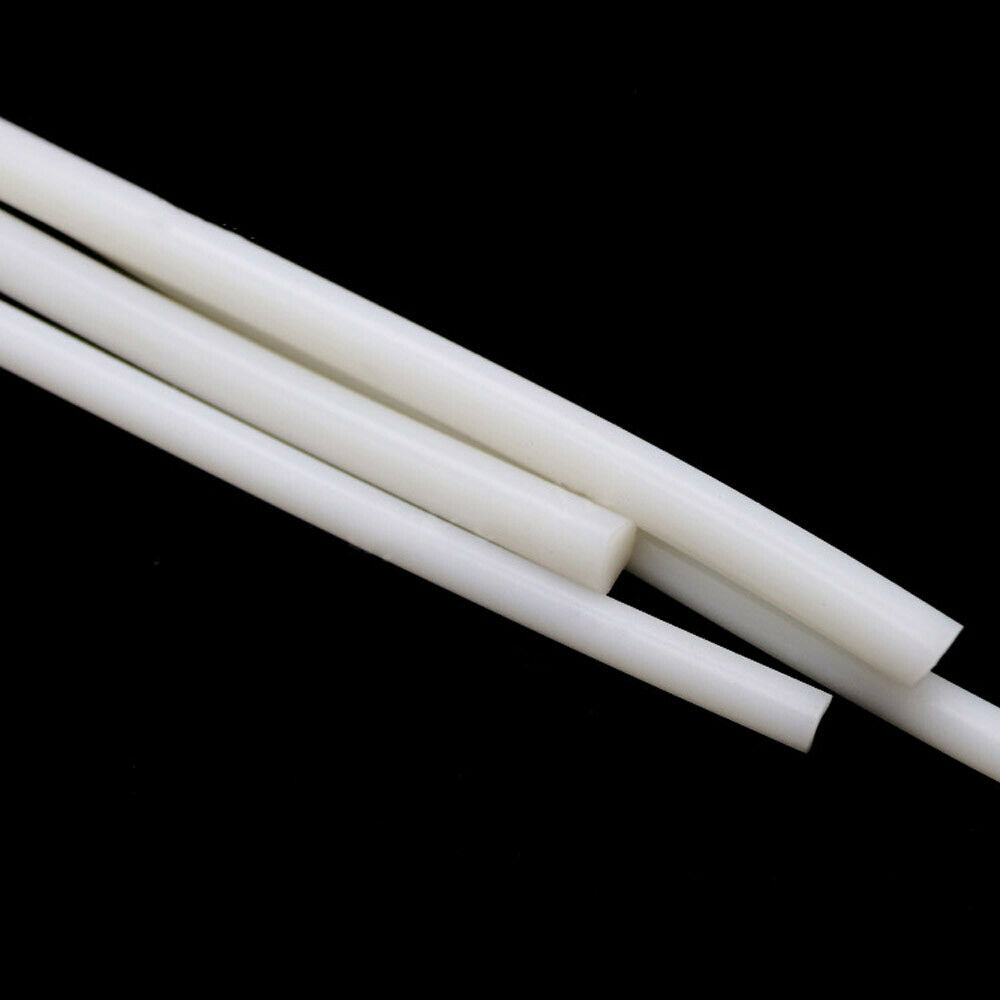 White Sealed Silicone Round Strips Solid Rubber Diameter 1/2/3/4/5/6/7 ...