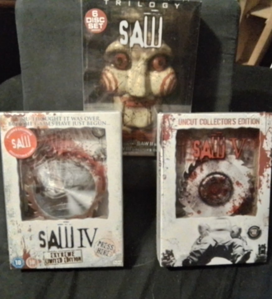 SAW 6 DISC SET SEALED, SAW IV SOUND AND SAW SPINS RARE, SAW V SOUND AND ...