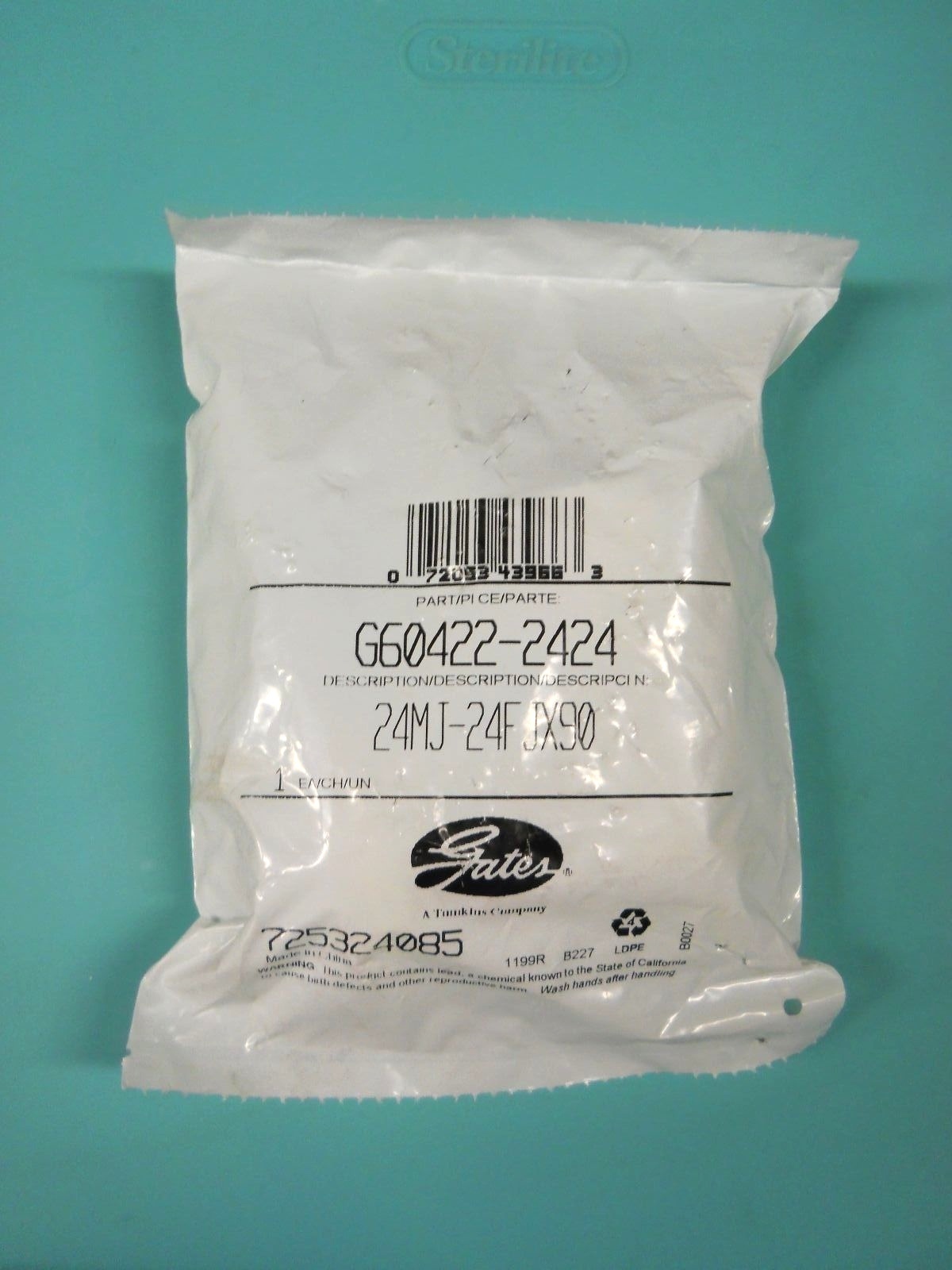 GATES G60422-2424 24MJ-24FJX90 SAE TO SAE ADAPTER 90 DEGREE NEW IN PKG ...