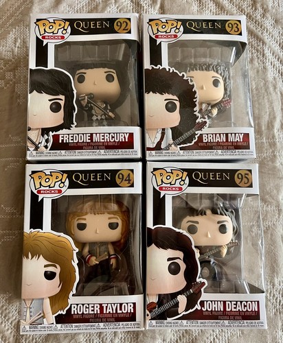 Funko POP! Rocks Queen Band Set of 4 Vinyl Figures, Freddie Mercury | eBay