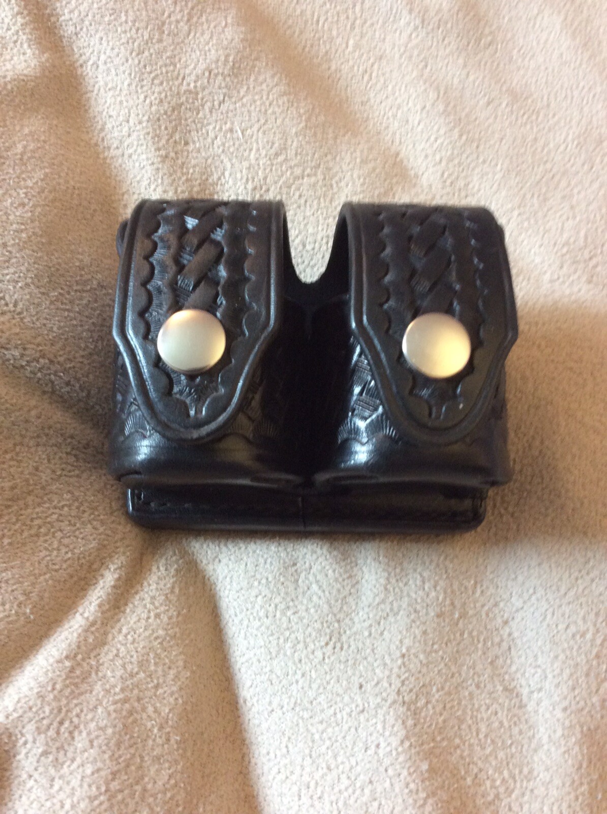 HKS Six Second Dual Speedloader Pouch Model #103 XL Leather Basketweave ...