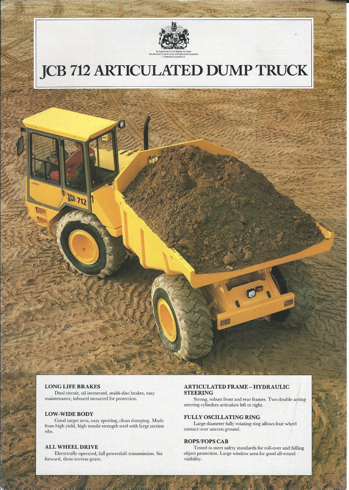 Equipment Brochure - JCB - 712 - Articulated Dump Truck - c1988 (E4907 ...