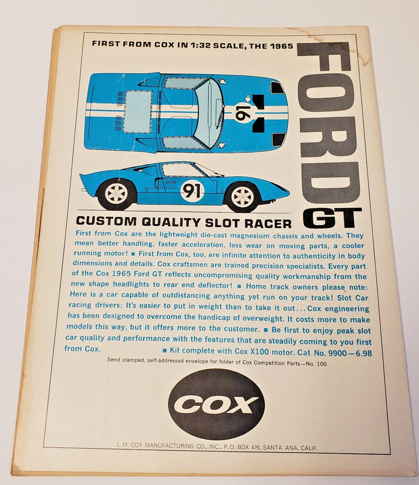 Model Car Science June 1965 Magazine Slot Car Racing Model Building 59 ...