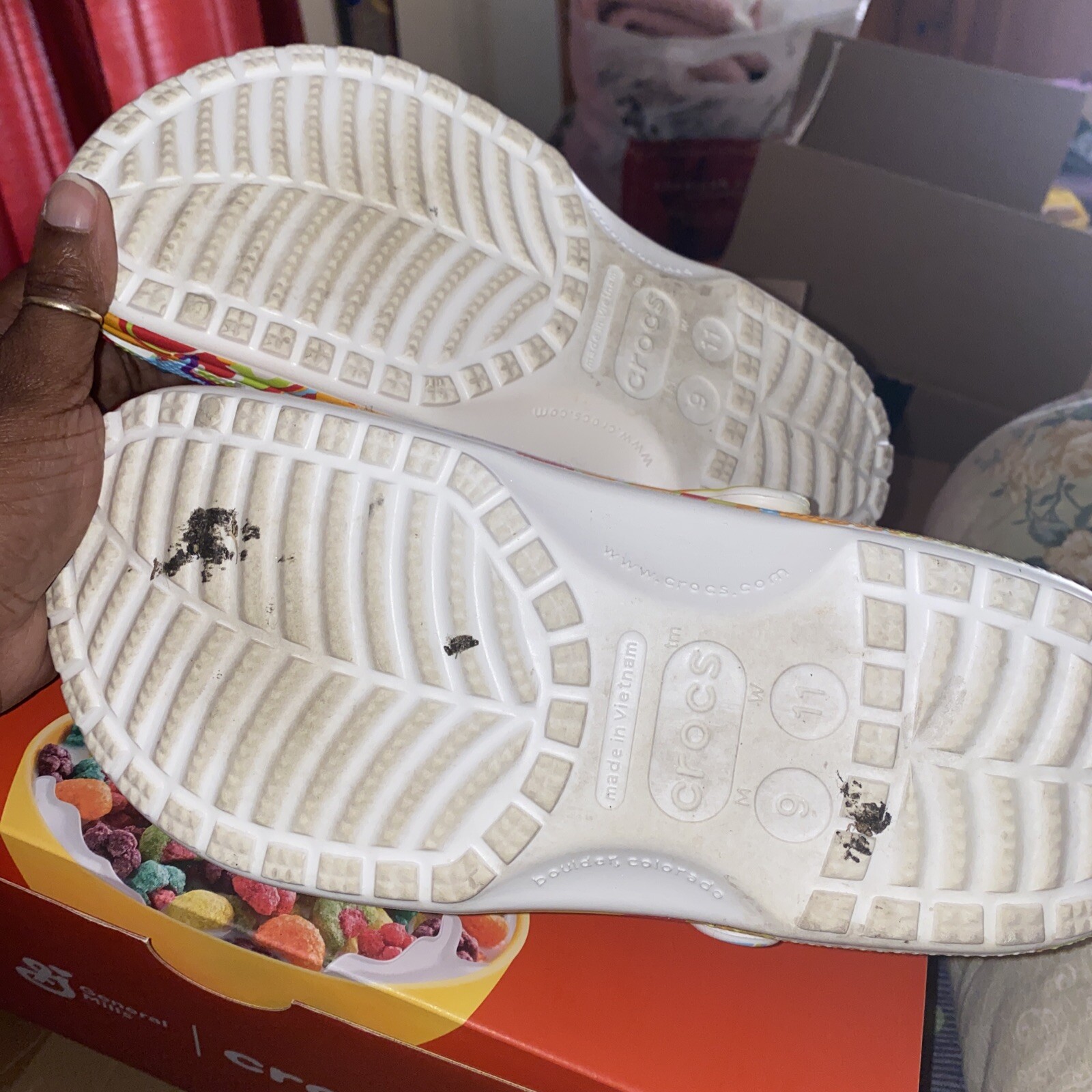 Crocs Men's Trix Classic Clog Red/Multi-Color 207922… - Gem