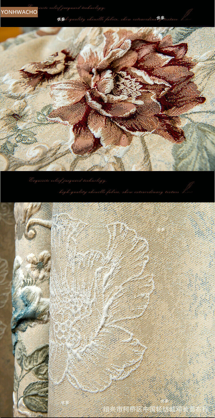 High-precision European bedroom beige cloth blackout curtain valance panel C684 | eBay