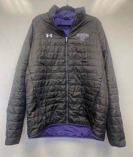#36- UW Huskies Under Armor Zip Up Jacket Size XL With Pockets | eBay