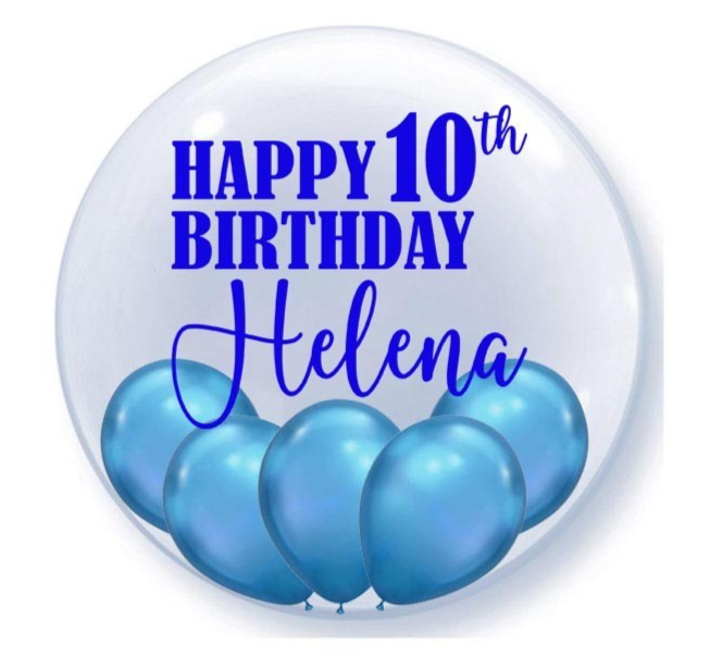 PERSONALISED BIRTHDAY DECAL STICKER FOR FOIL BOBO BALLOON PARTY NAME ...