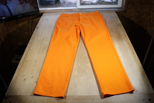 Puma Golf Orange Pants Men’s 36x32 Sport Lifestyle Flat Front Stretch ...