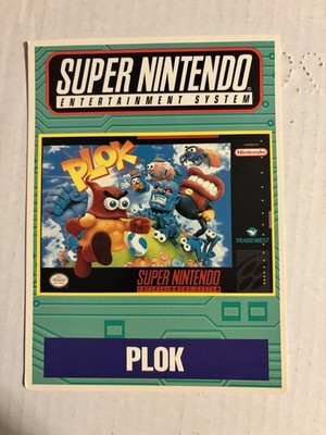 SNES Plok VIDPRO Card Toys R Us Display Card Rare | eBay
