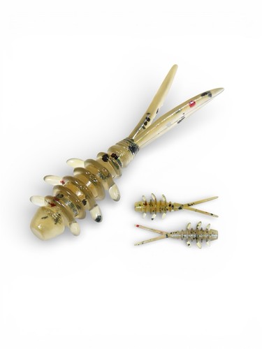 10 Micro Nano Fishing Lures Pike Perch Zander Trout Perch Soft Plastic ...