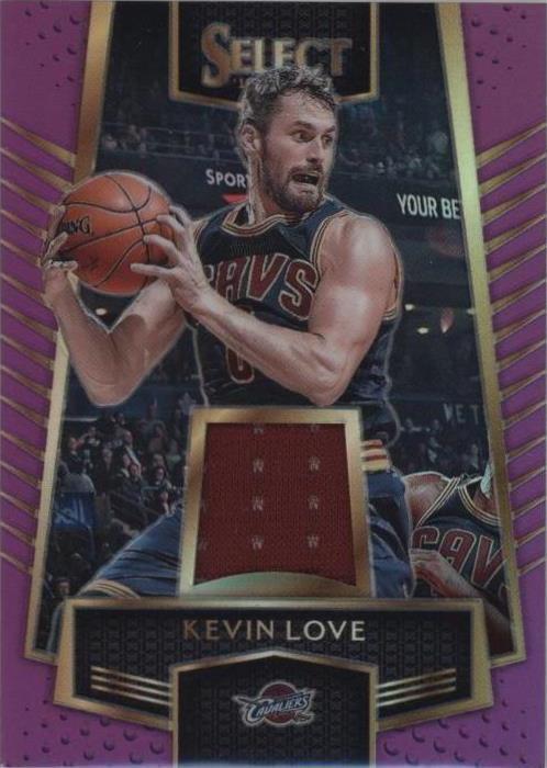 2016-17 Panini Select - Select Swatches Kevin Love #19 Purple Prizm /99 ...