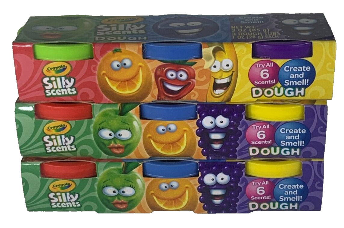 Crayola Silly Scents Dough - Lot of 3 Packs, 9 Fun Scents Total! #9471 ...