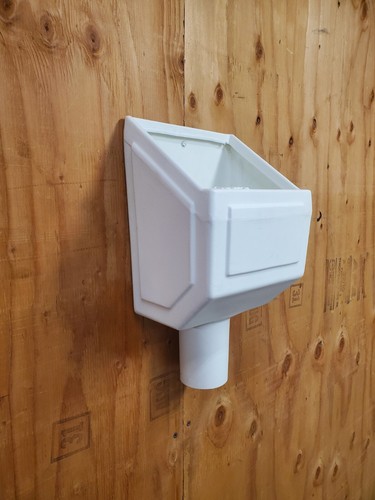 Conductor Head Scupper Box One Piece Molded Plastic 3" Downspout Gutter ...