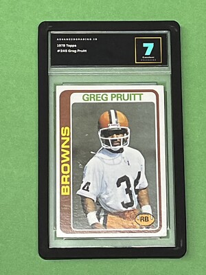GREG PRUITT 1978 TOPPS CLEVELAND BROWNS FOOTBALL CARD Graded 7/EX ...