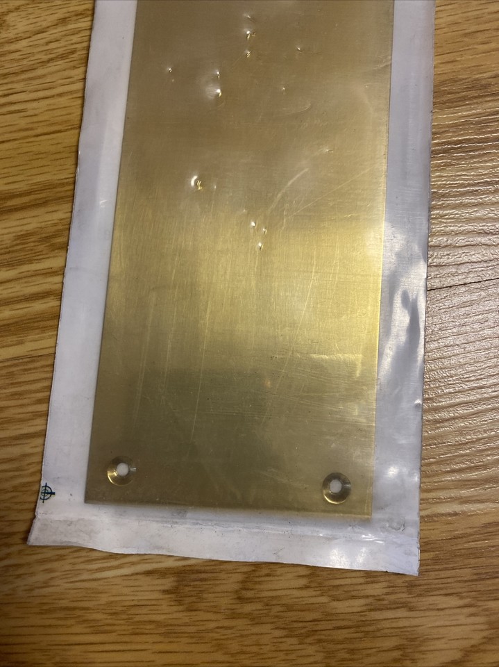 Polished Brass Victorian Push Plate Gold Rectangle Door Finger Plate ...