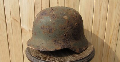 Original-Authentic WW2 WWII Relic German helmet Wehrmacht Stamp ET64 ...
