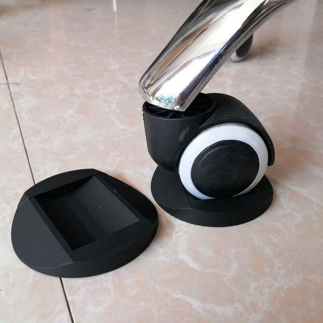 4 PCS Bed Wheel Stoppers Anti-Sliding Rubber Caster Cups for Wooden ...