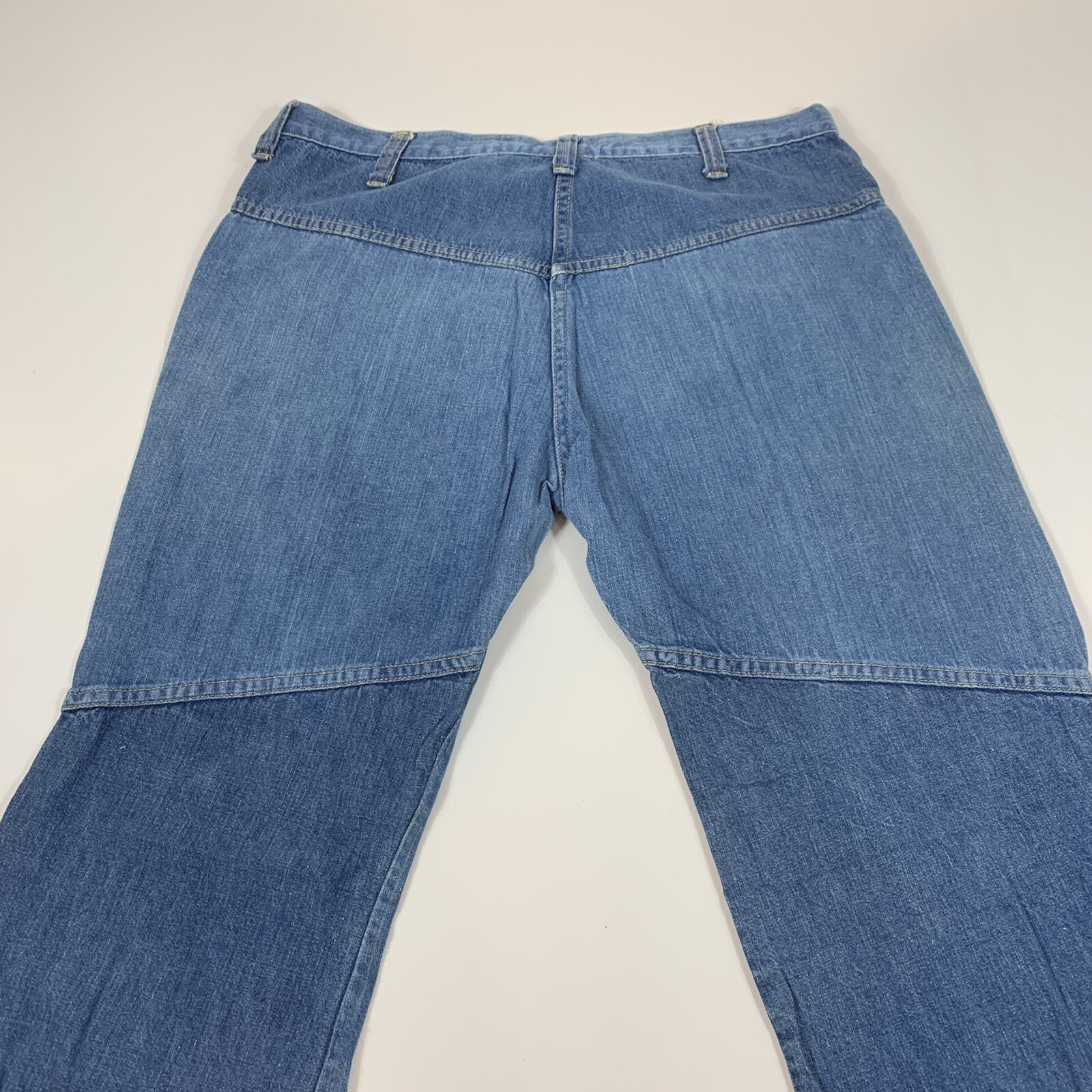 VTG Original 70s Bell Bottom Color Block Jeans Unisex… - Gem