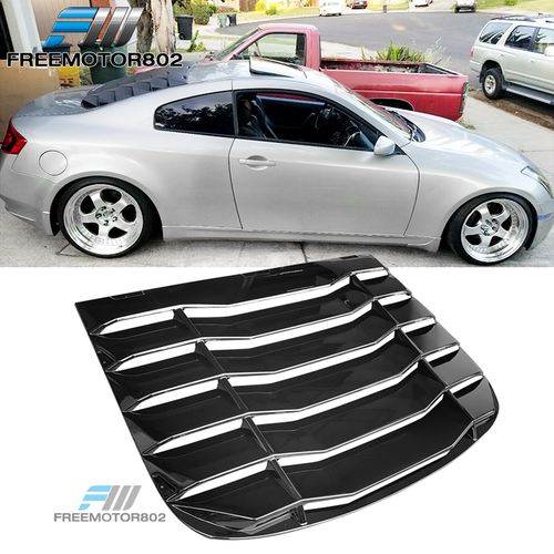 Fits 03-07 Infiniti G35 Coupe Rear Window Louver Sun Shade Vent - Gloss ...
