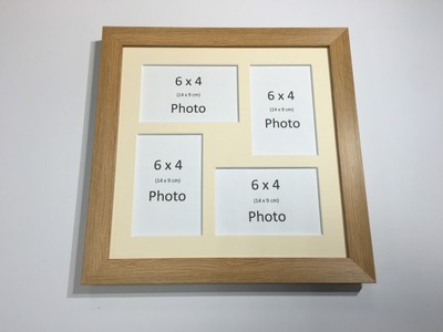 Multi App Photo Frame Oak-Holds 4 x 6''X4'' Choose from 4 mount colours ...