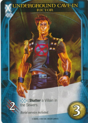 RICTOR Upper Deck Marvel Legendary MESSIAH COMPLEX UNDERGROUND CAVE-IN ...