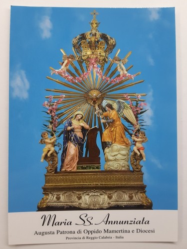 SANTINO Calabria Maria Santissima Annunziata HOLYCARD Patrona a Oppido ...