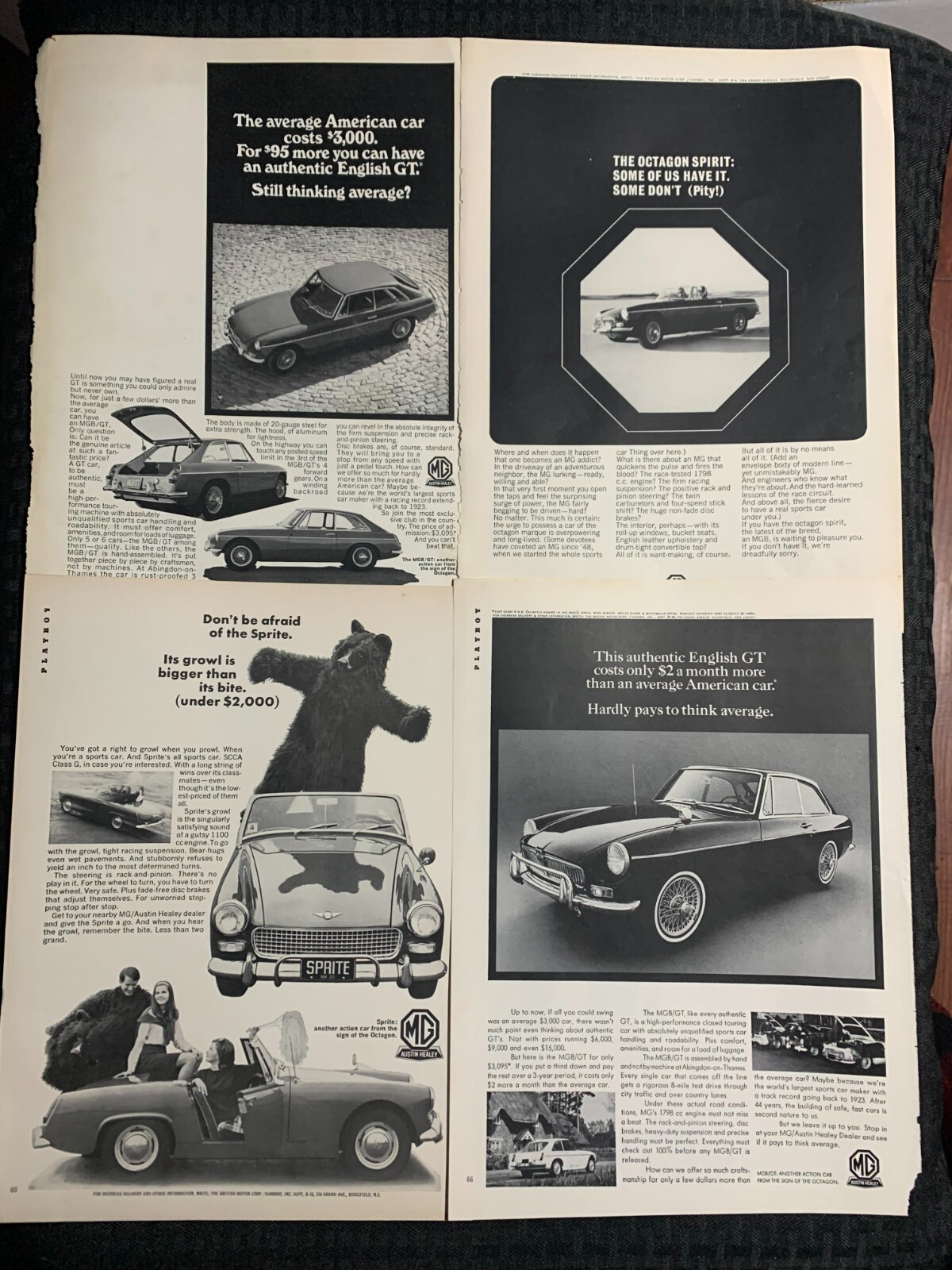 1965/67 BRITISH MOTOR CORP. LTD 8.5x11" Print Add VG/VG+ Still Thinking ...