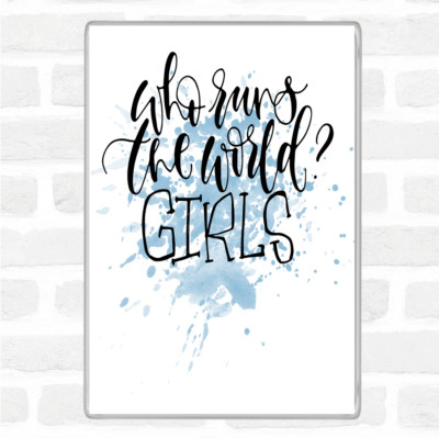 Girls Rule The World Inspirational Quote Jumbo Fridge Magnet | eBay UK