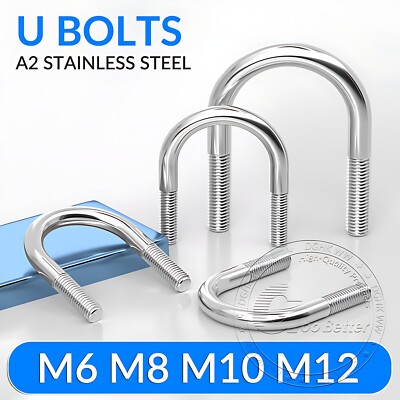 M6 M8 M10 M12 U Bolts For Standard Pipe A2 Stainless Steel U-Screw U ...