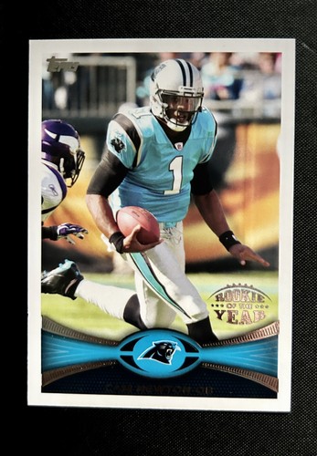 2012 Topps #141 Cam Newton Rookie of the Year card, Carolina Panthers ...