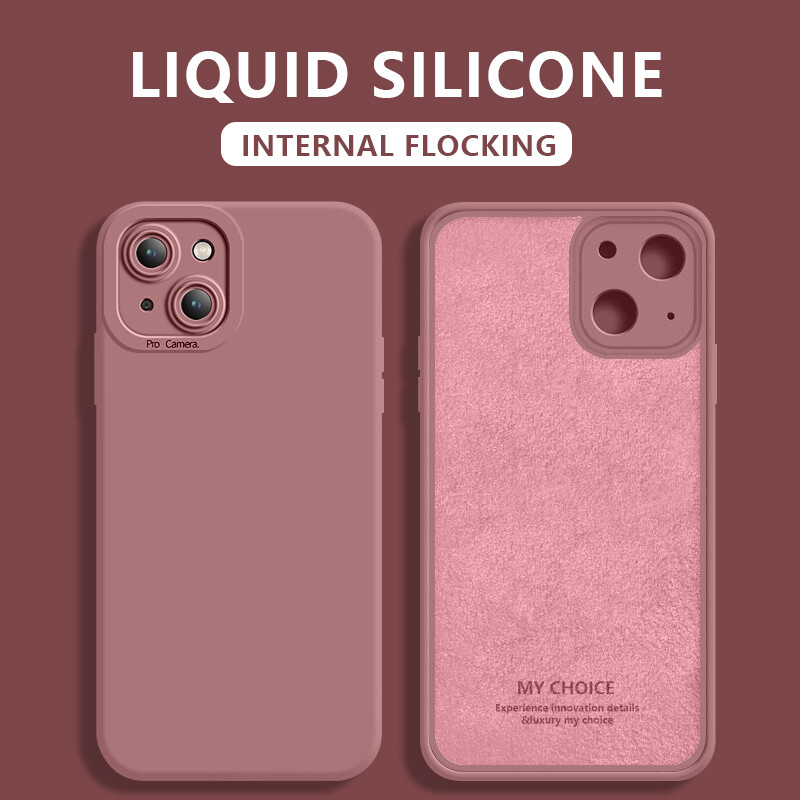 Liquid Silicone Case For iPhone 16 15 14 13 12 Pro Max 11 XR 8 ...