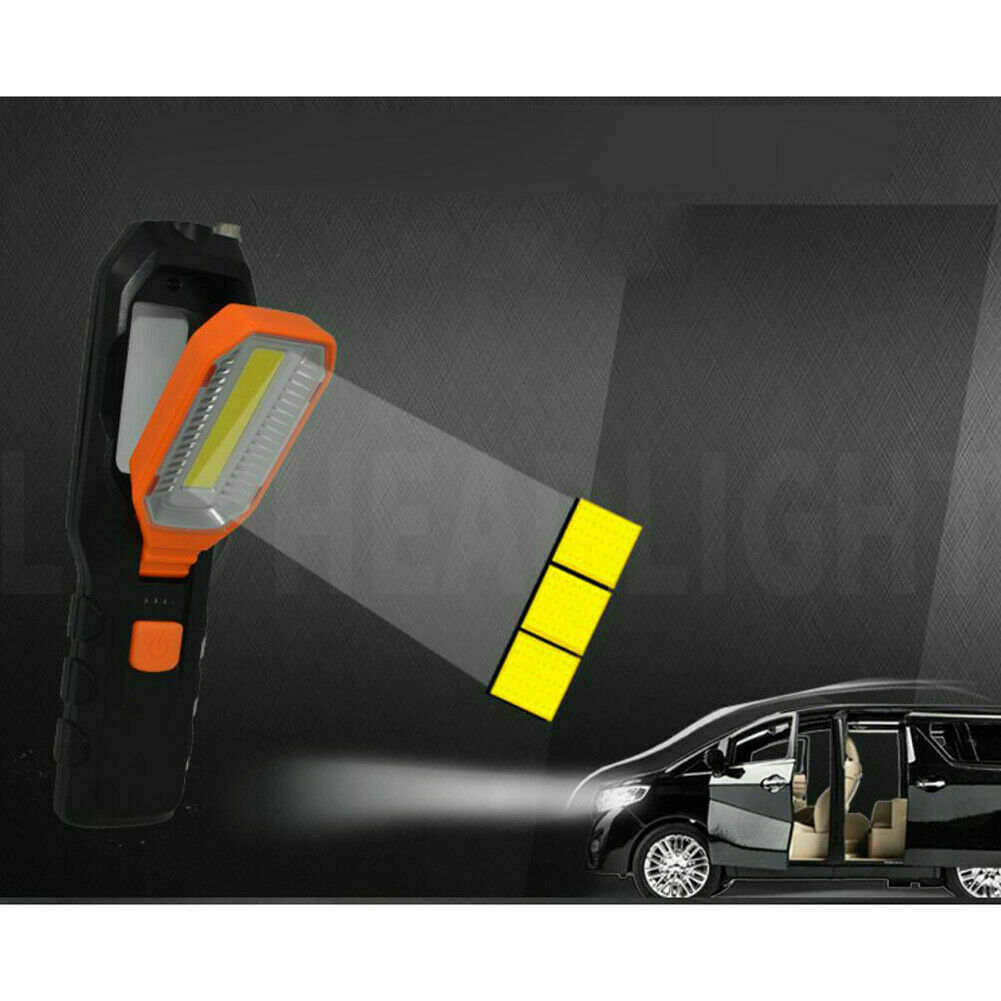LED COB USB Rechargeable Work Light Magnetic Torch Car Garage ...