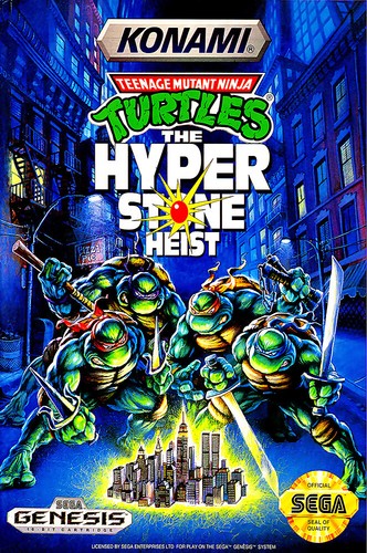 TMNT Hyper Stone Heist Sega Genesis BOX ART Premium POSTER MADE IN USA ...